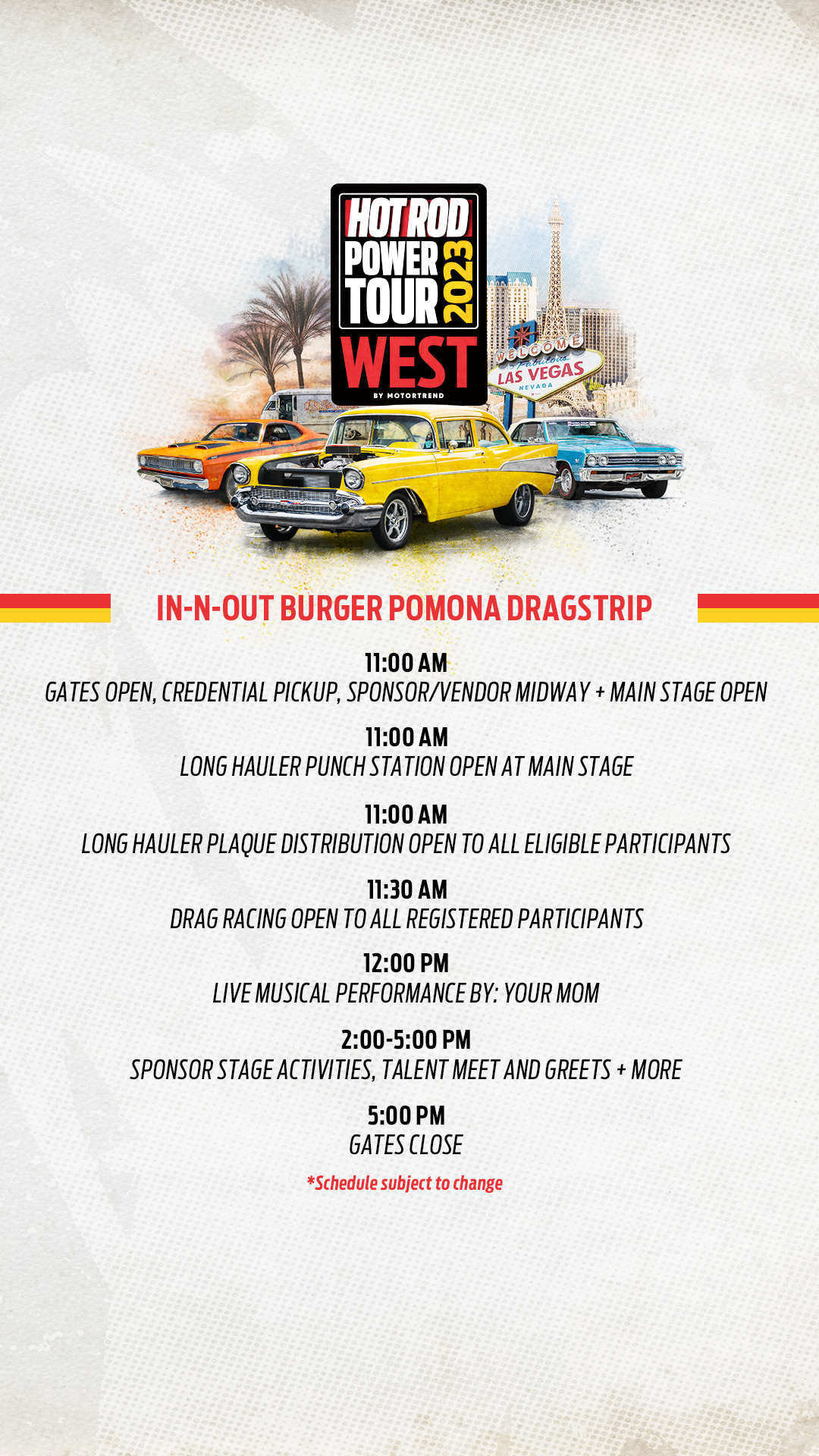 Hot Rod Power Tour Cost